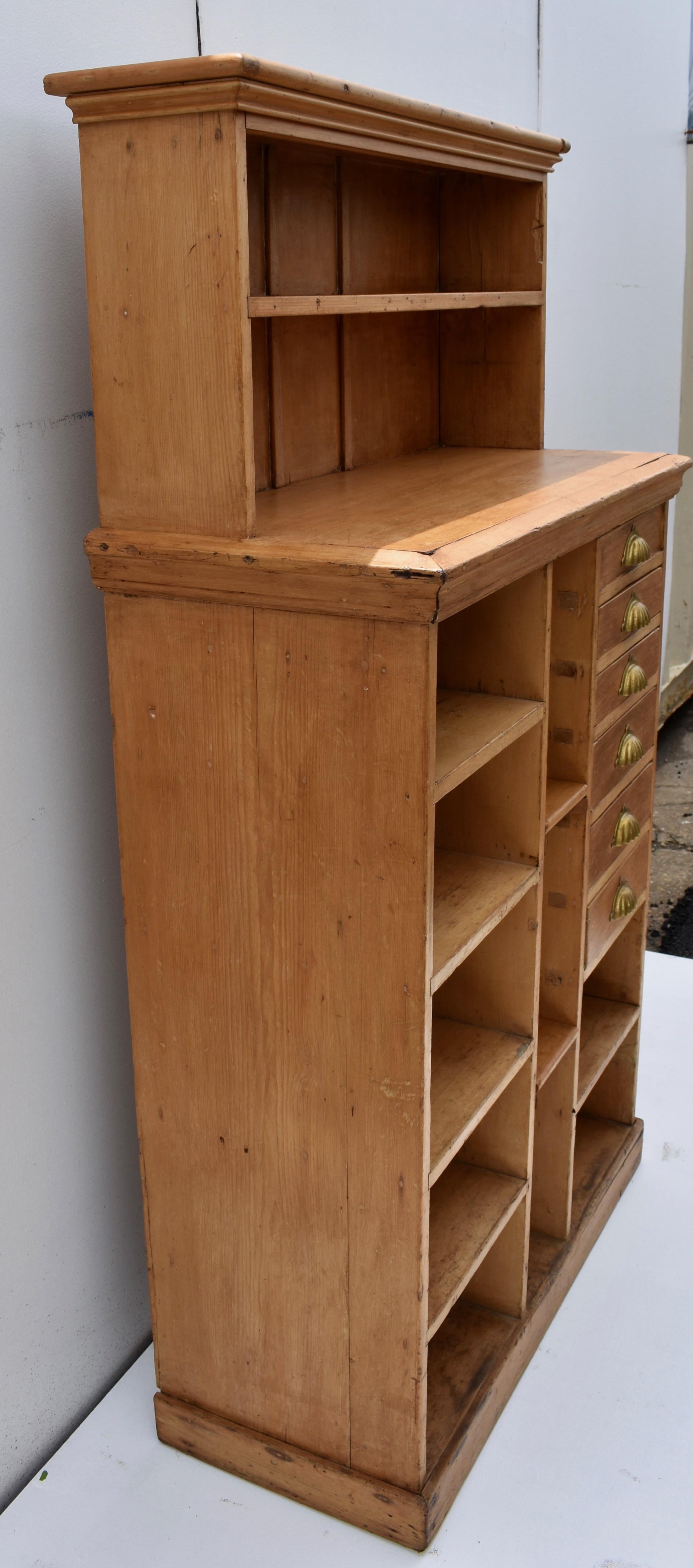 Pine Mail Sorting Station or Office Bookcase at 1stDibs