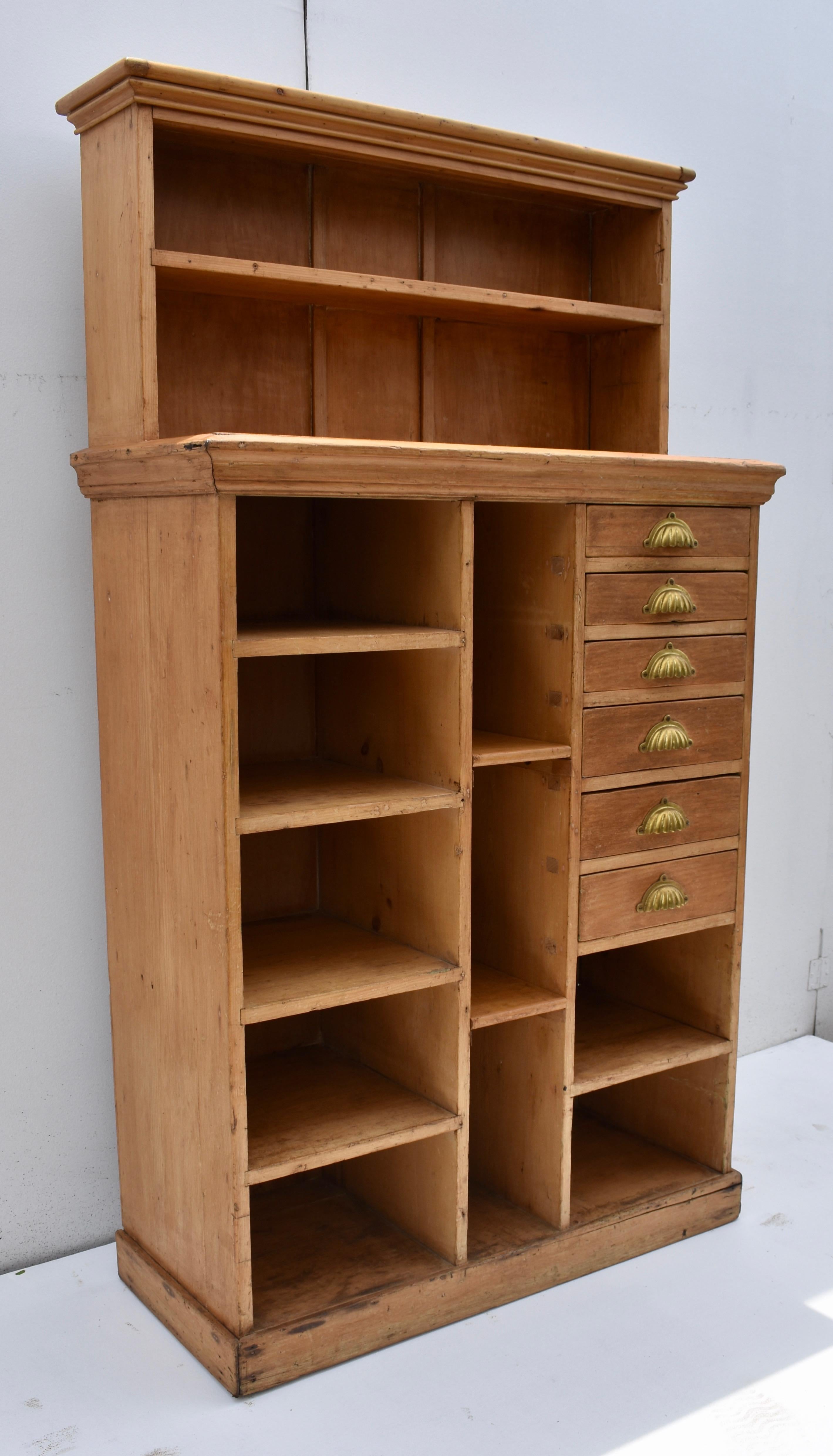 Pine Mail Sorting Station or Office Bookcase at 1stDibs