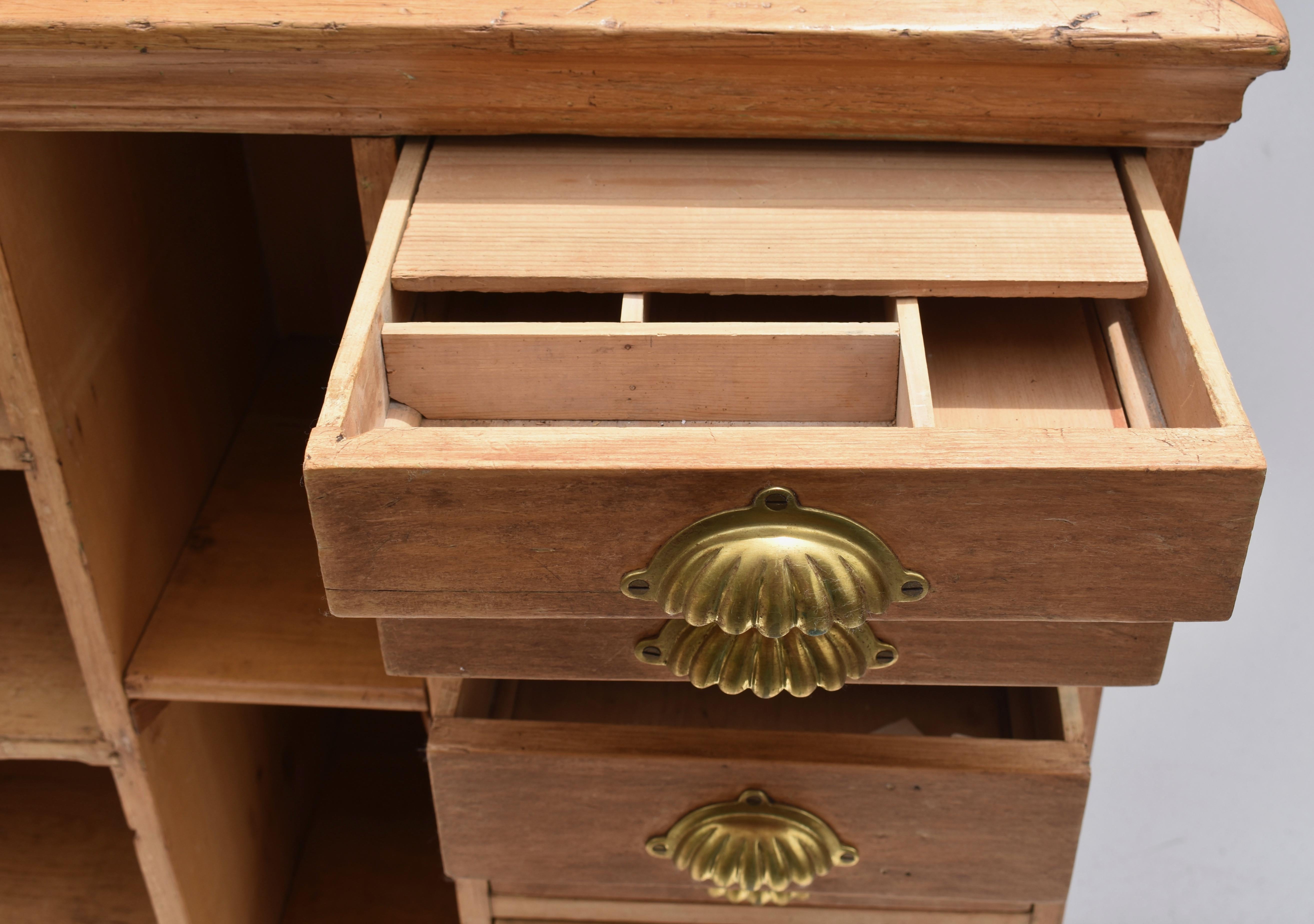 Pine Mail Sorting Station or Office Bookcase at 1stDibs