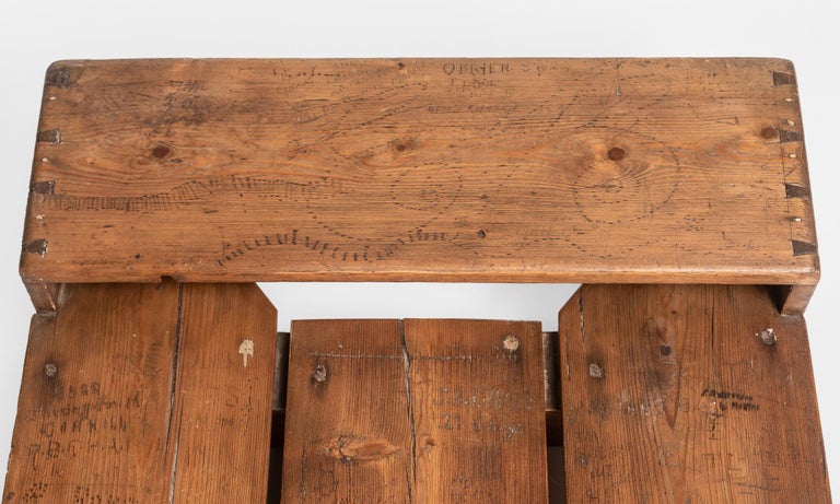 Pine Prison Bed Coffee Table, England, circa 1890 at 1stDibs
