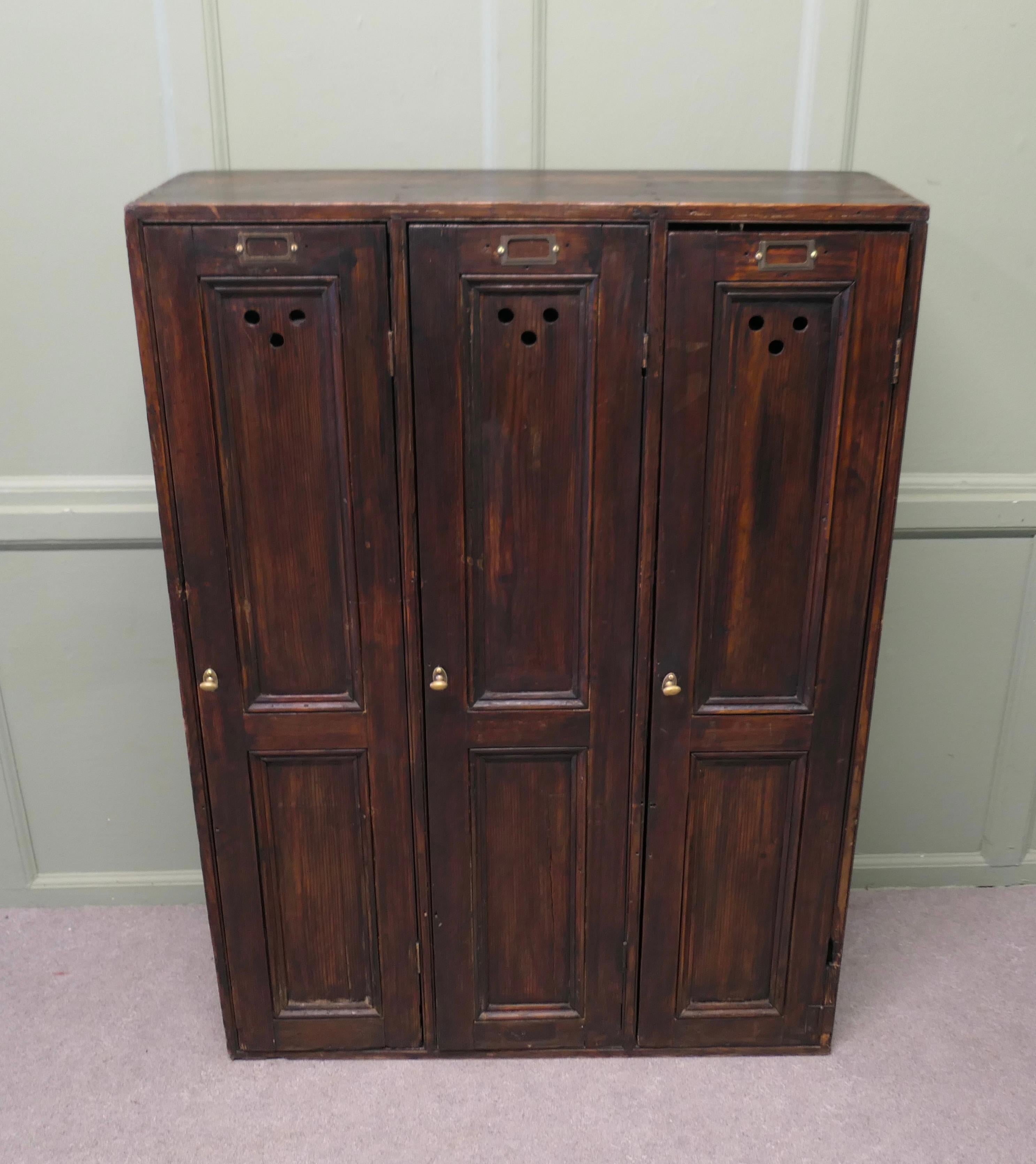 Pine Sports Locker, Equipment Cupboard A good piece For Sale at 1stDibs