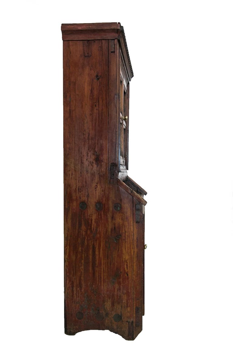 Pine Step Back Cupboard For Sale at 1stDibs