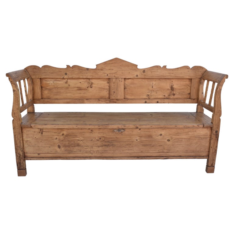 Pine Storage Bench or Settle at 1stDibs