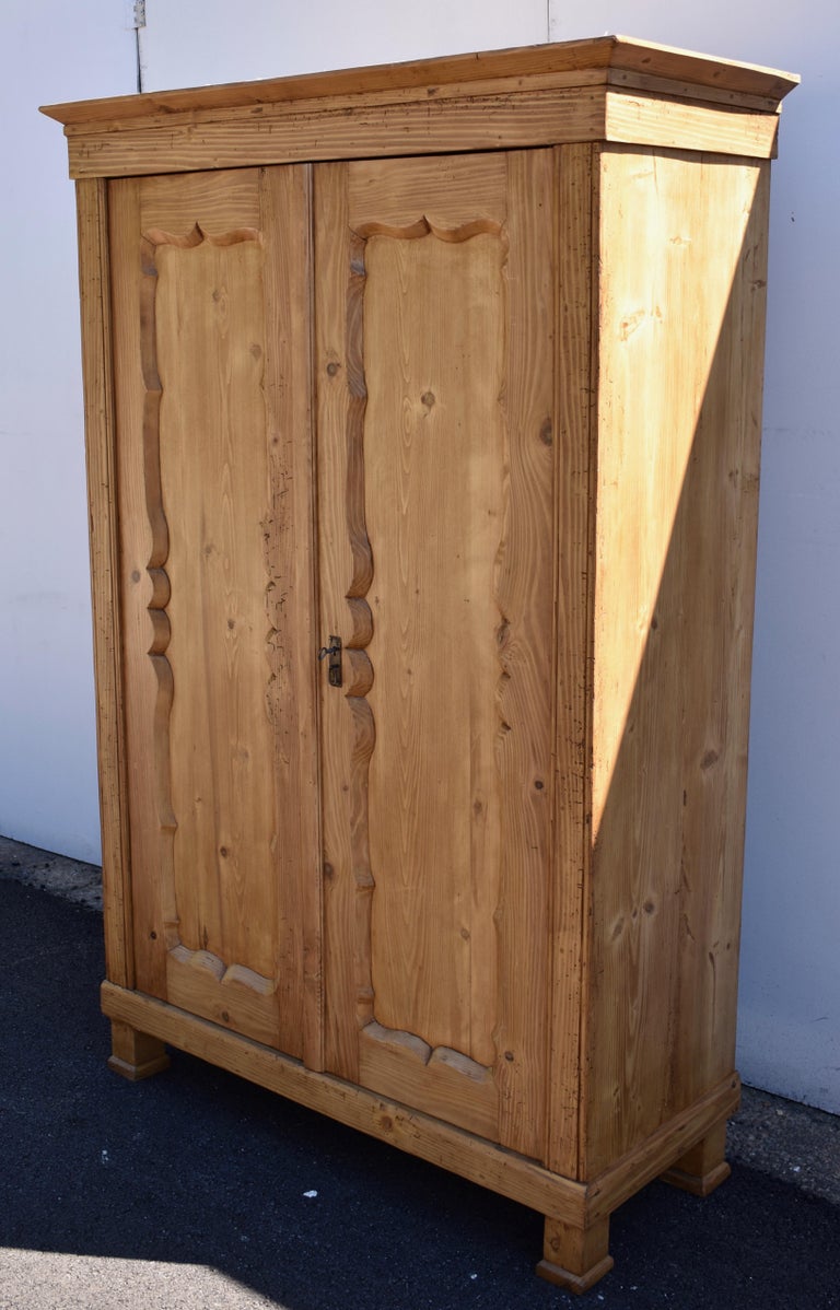 Pine Two Door Armoire with Interior For Sale at 1stDibs
