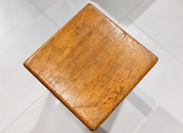 Pine Wood Stool by Charlotte Perriand for Les Arcs 1800 For Sale at 1stDibs