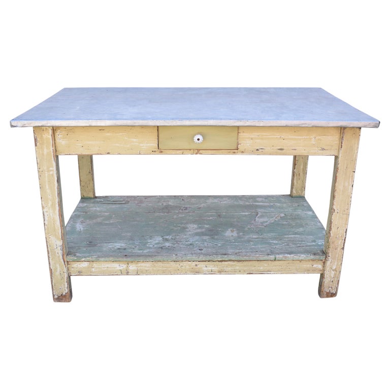 Pine Zinc Top Potboard Work Table For Sale at 1stDibs