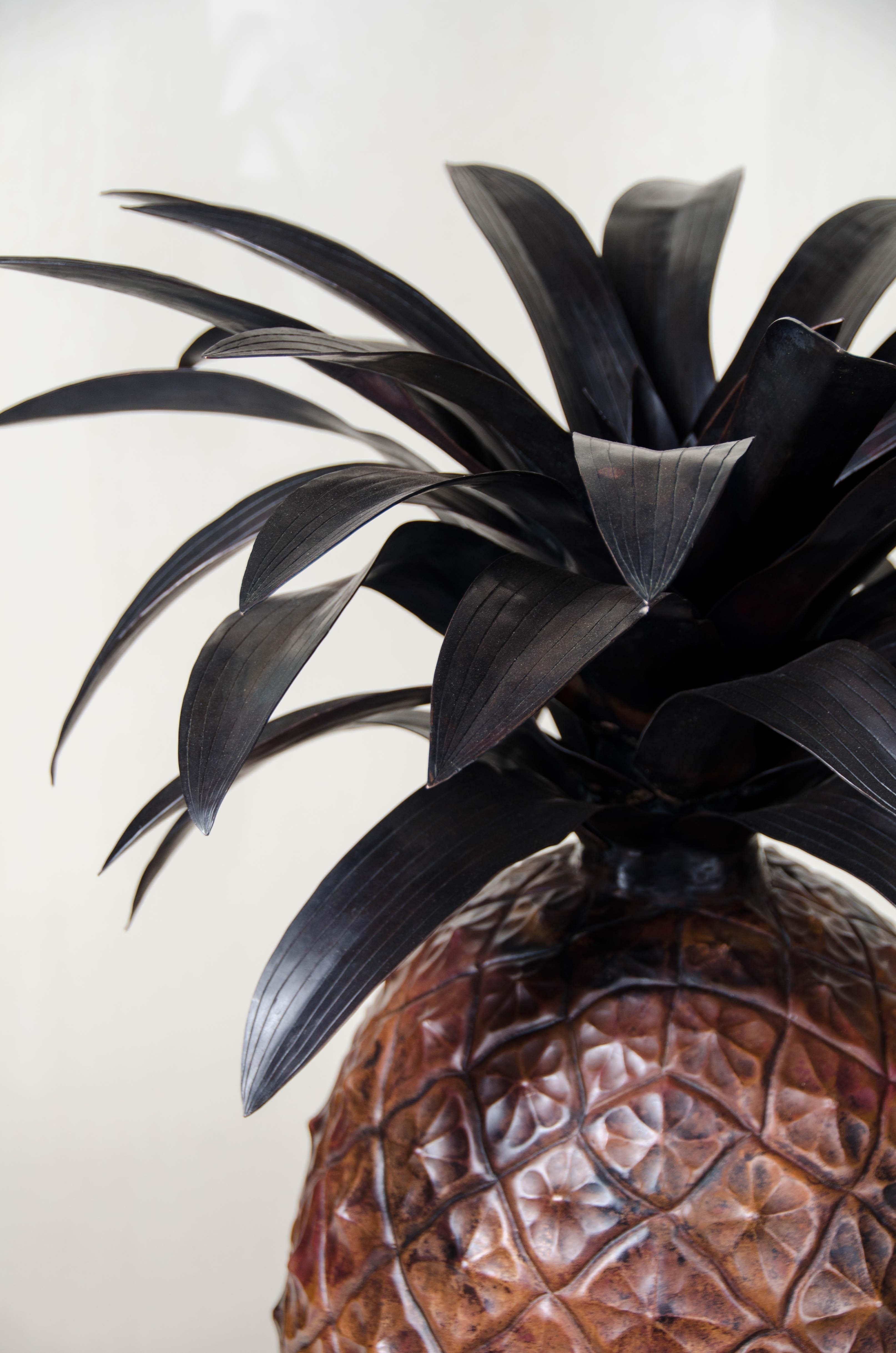Pineapple, Antique Copper by Robert Kuo, Hand Repoussé, in Stock For ...