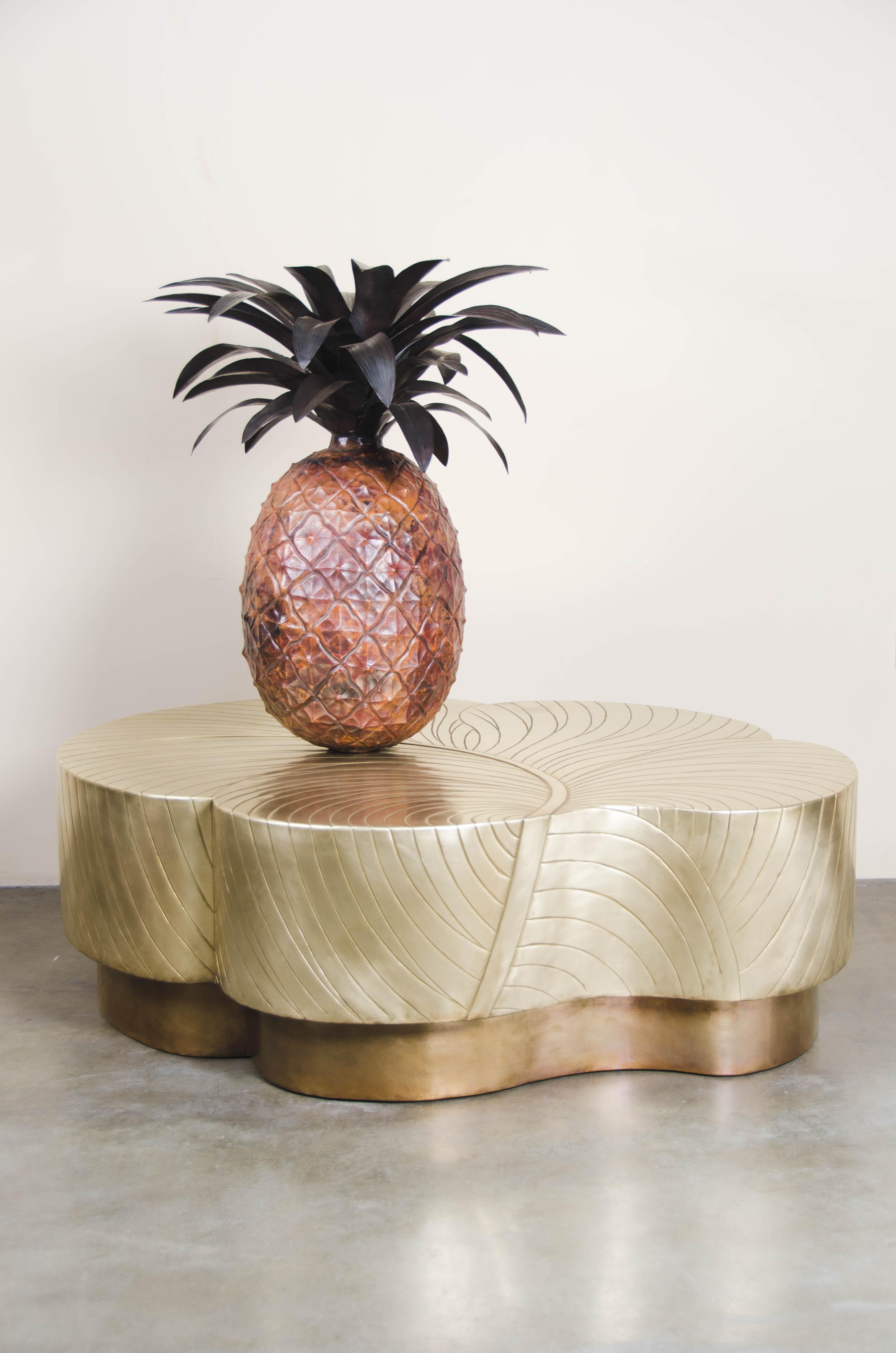 Pineapple, Antique Copper by Robert Kuo, Hand Repoussé, in Stock For ...
