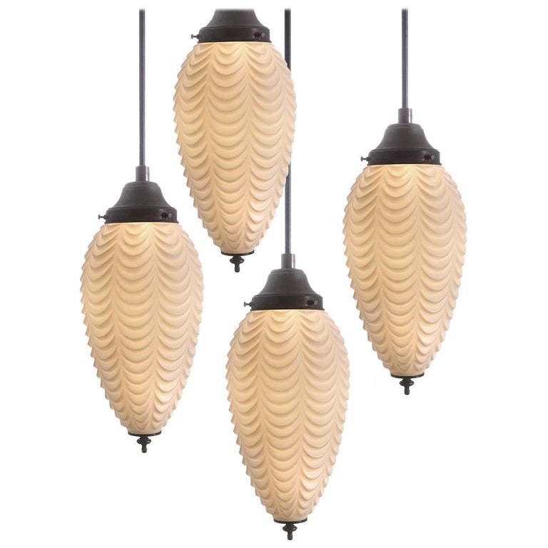 Pinecone Shaped Pendents, Draped Pattern at 1stDibs