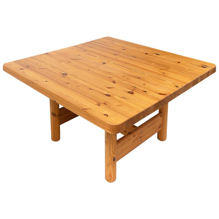 Solid Pinewood Dining Table by Rainer Daumiller, 1970s For Sale at 1stDibs