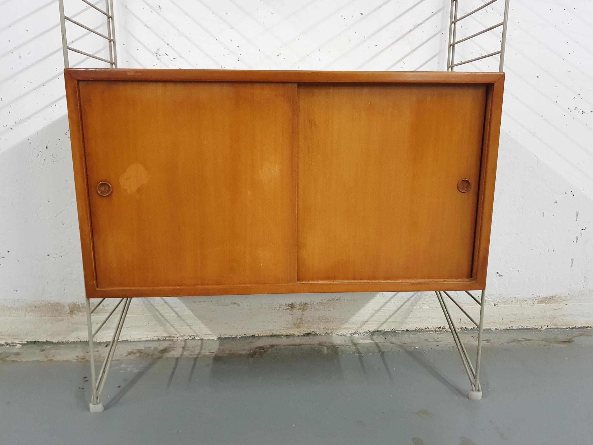 Pinewood wall unit by Nils “Nisse” Strinning for String, Sweden 1950''s ...