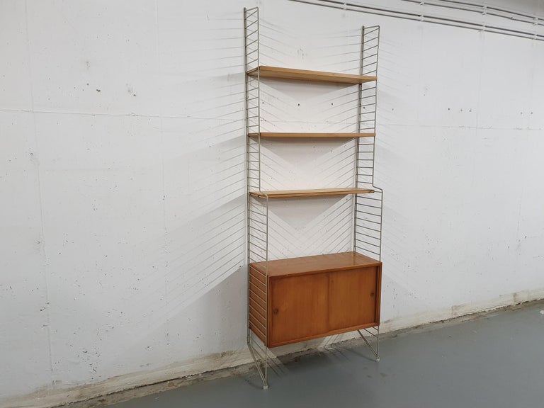 Pinewood wall unit by Nils “Nisse” Strinning for String, Sweden 1950's ...