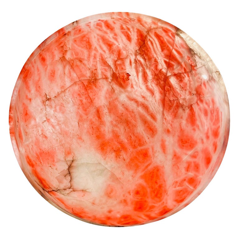 Pink Alabaster Light Fixture For Sale at 1stDibs
