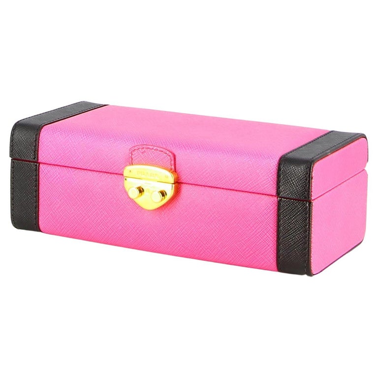 Pink And Black Jewellery Box Prada For Sale at 1stDibs