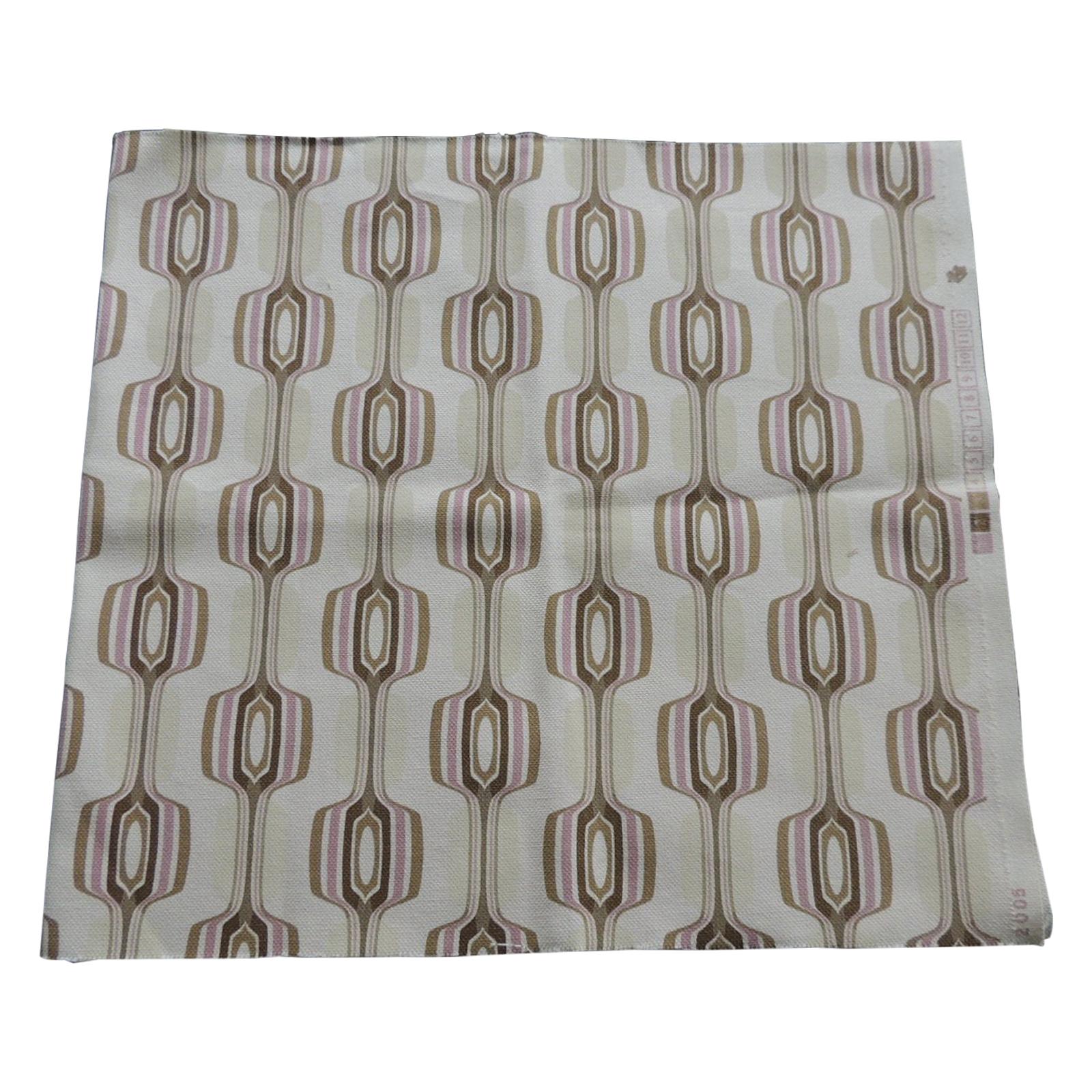 Fabric by the Yard: Tropical Vines in Green and Brown For Sale at 1stDibs