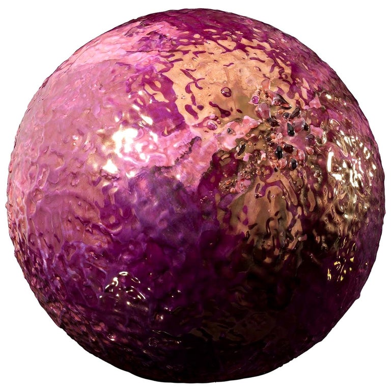 Pink and Red B-Human 4.0 Decorative Clay Sphere For Sale at 1stDibs