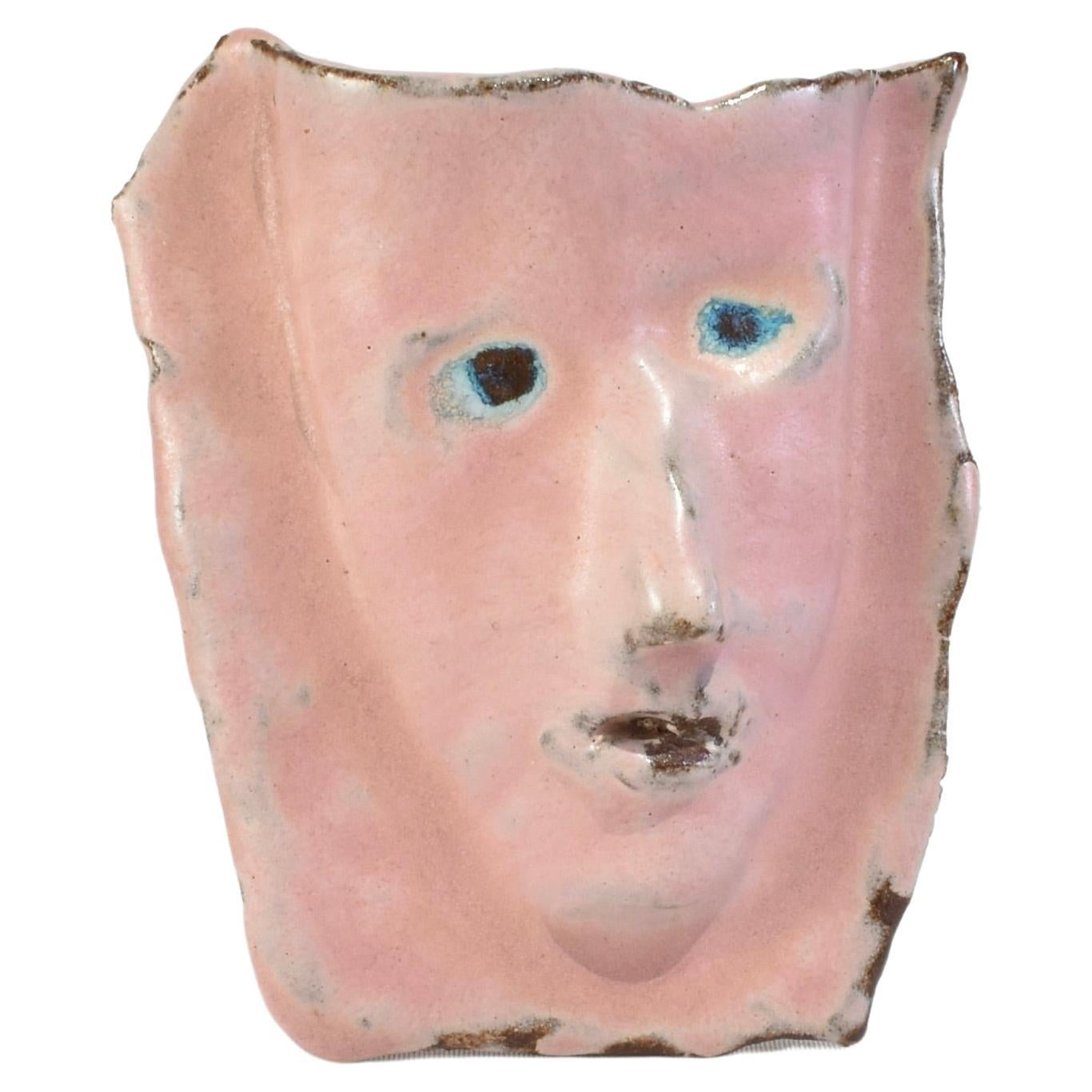 Pink Ceramic Face For Sale at 1stDibs