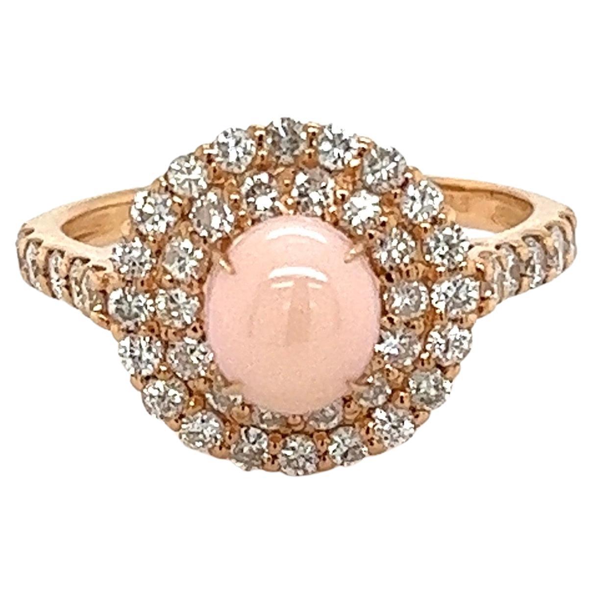 Spectra Fine Jewelry Conch Pearl Diamond Cocktail Ring in 18k Yellow ...