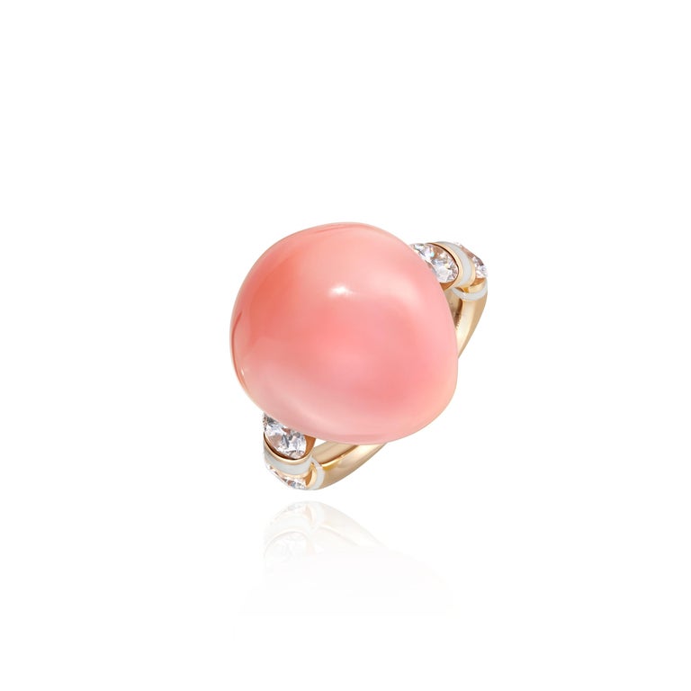 conch shell pearl ring