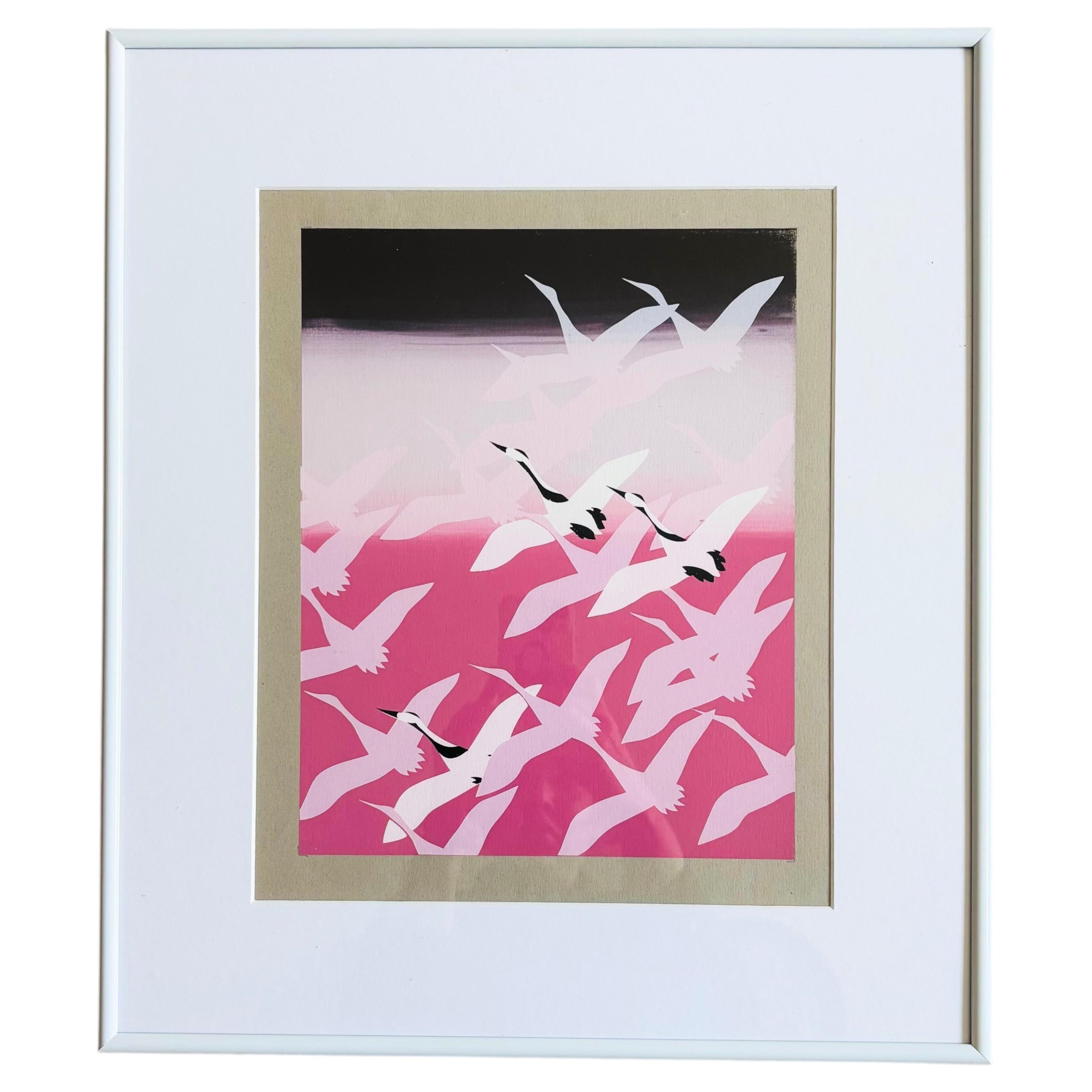 Tiefeng Jiang - Morning with Cranes Serigraph, Hand Signed, 279/293 ...