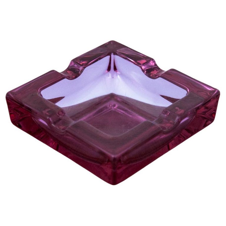 Pink Crystal Ashtray, 1960s Czech Republic at 1stDibs