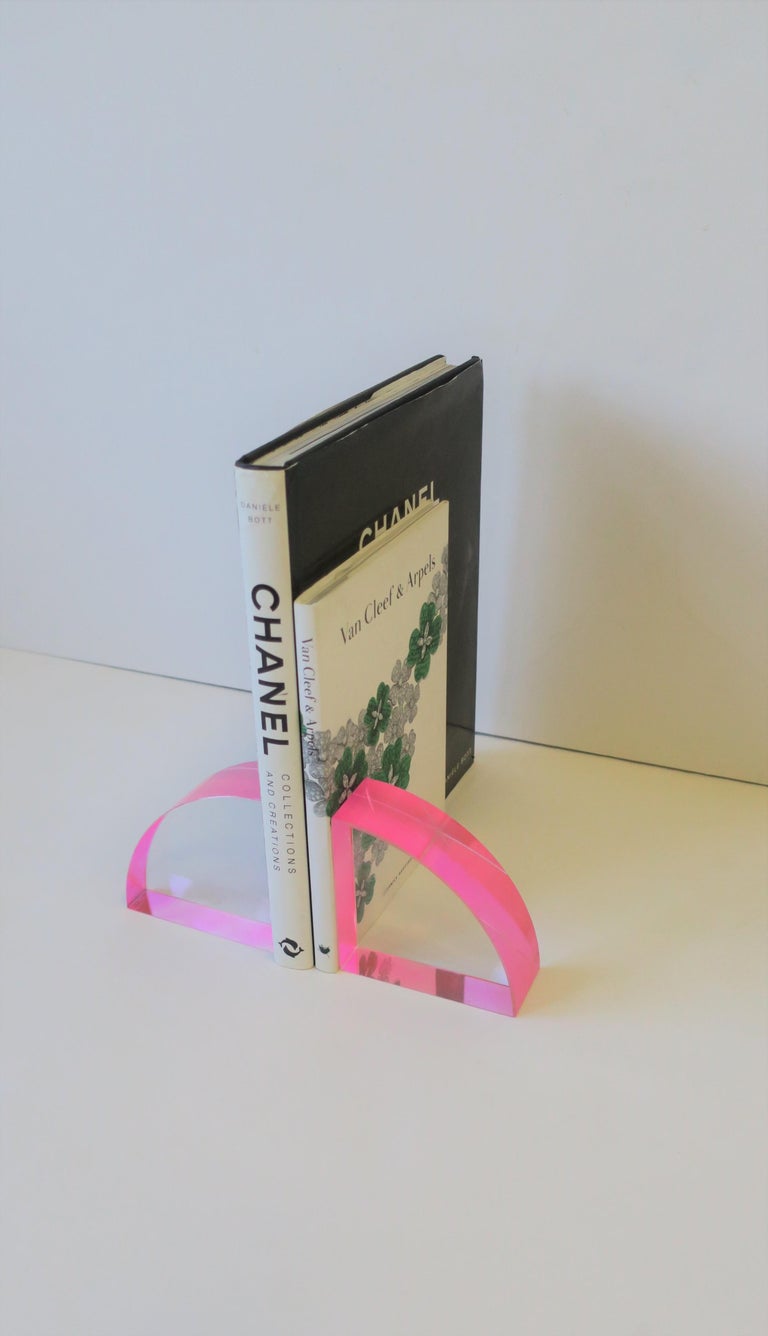 Pink Crystal Bookends or Decorative Objects at 1stDibs