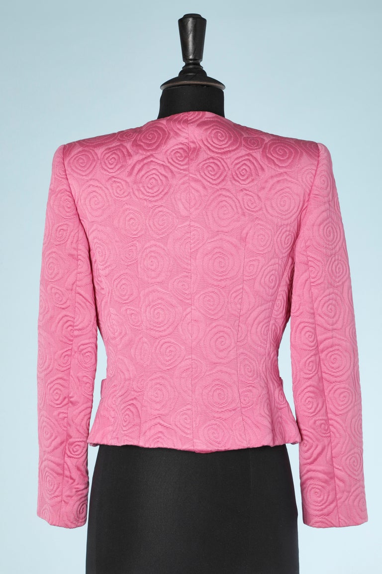 Pink damasked silk cotton jacket Dior 2 For Sale at 1stDibs