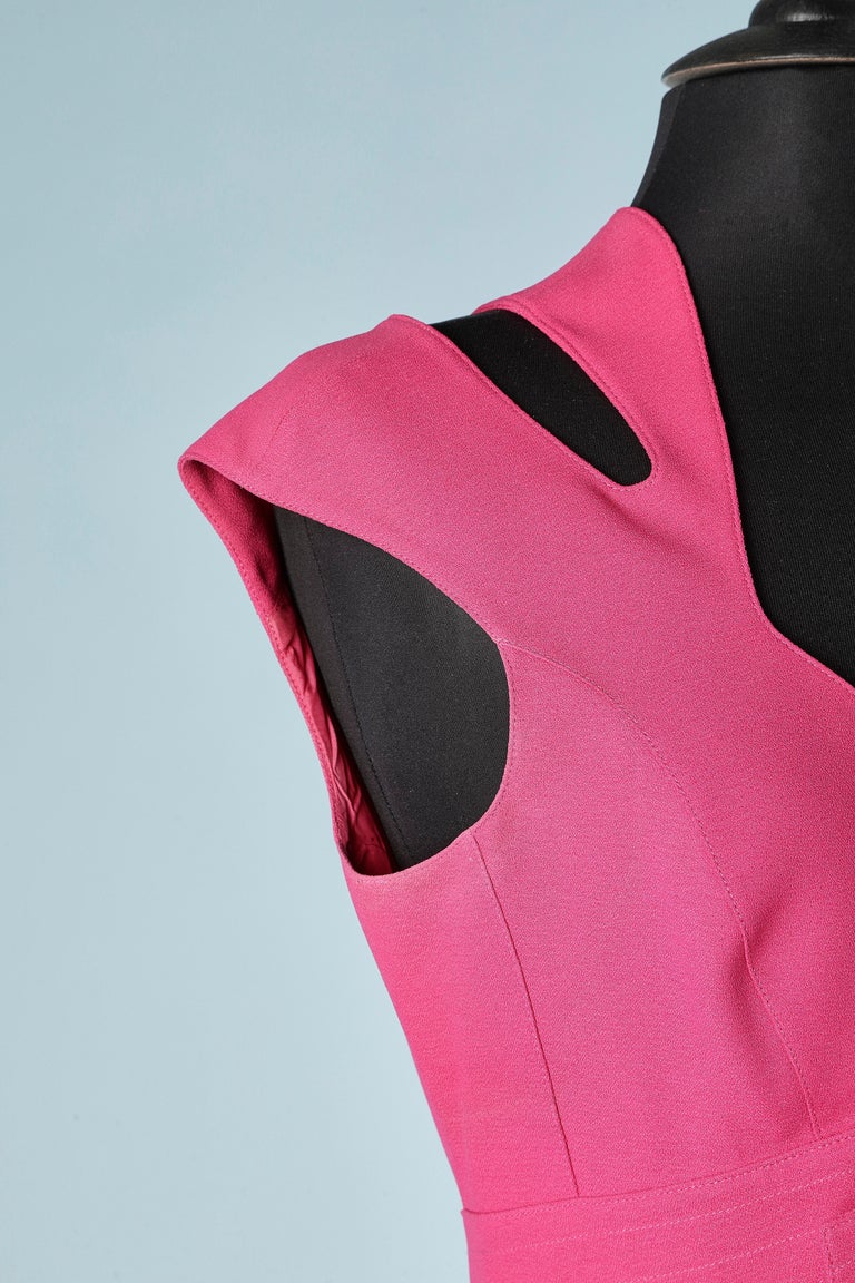 Pink dress with bow and cutwork on the shoulders Thierry Mugler For ...