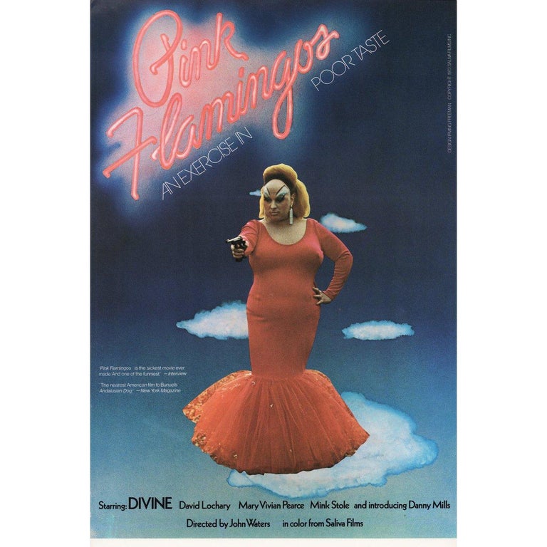 Pink Flamingos 1973 U.S. Mini Film Poster For Sale at 1stDibs