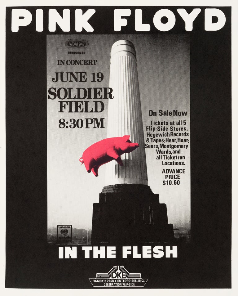 Pink Floyd Original Vintage Concert Poster by Randy Tuten, 1977 at 1stDibs