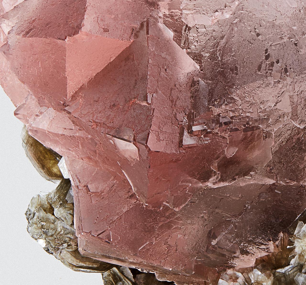 Pink Fluorite on Muscovite at 1stDibs