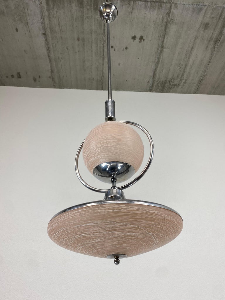 Pink Functionalist Chandelier For Sale at 1stDibs