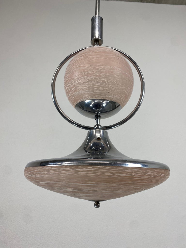 Pink Functionalist Chandelier For Sale at 1stDibs