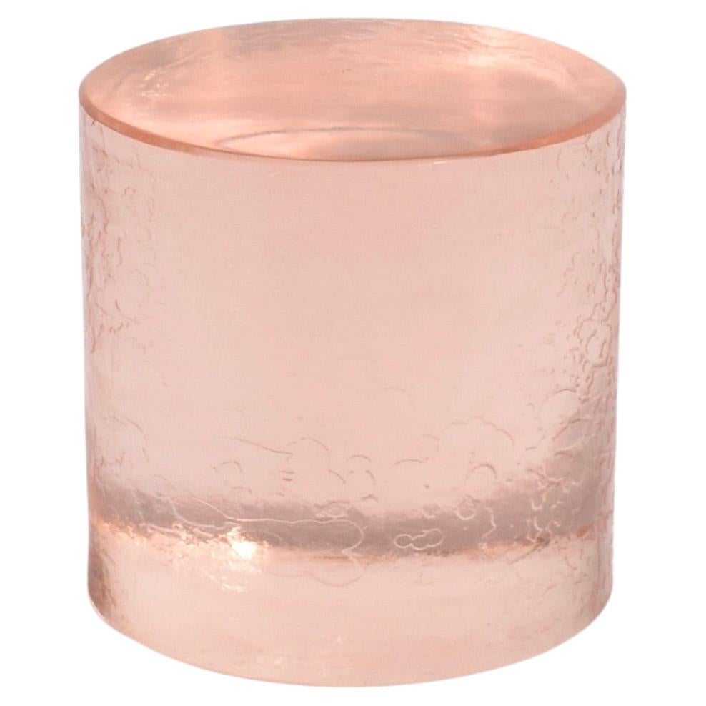Pink Glass Cylinder Sculpture For Sale at 1stDibs