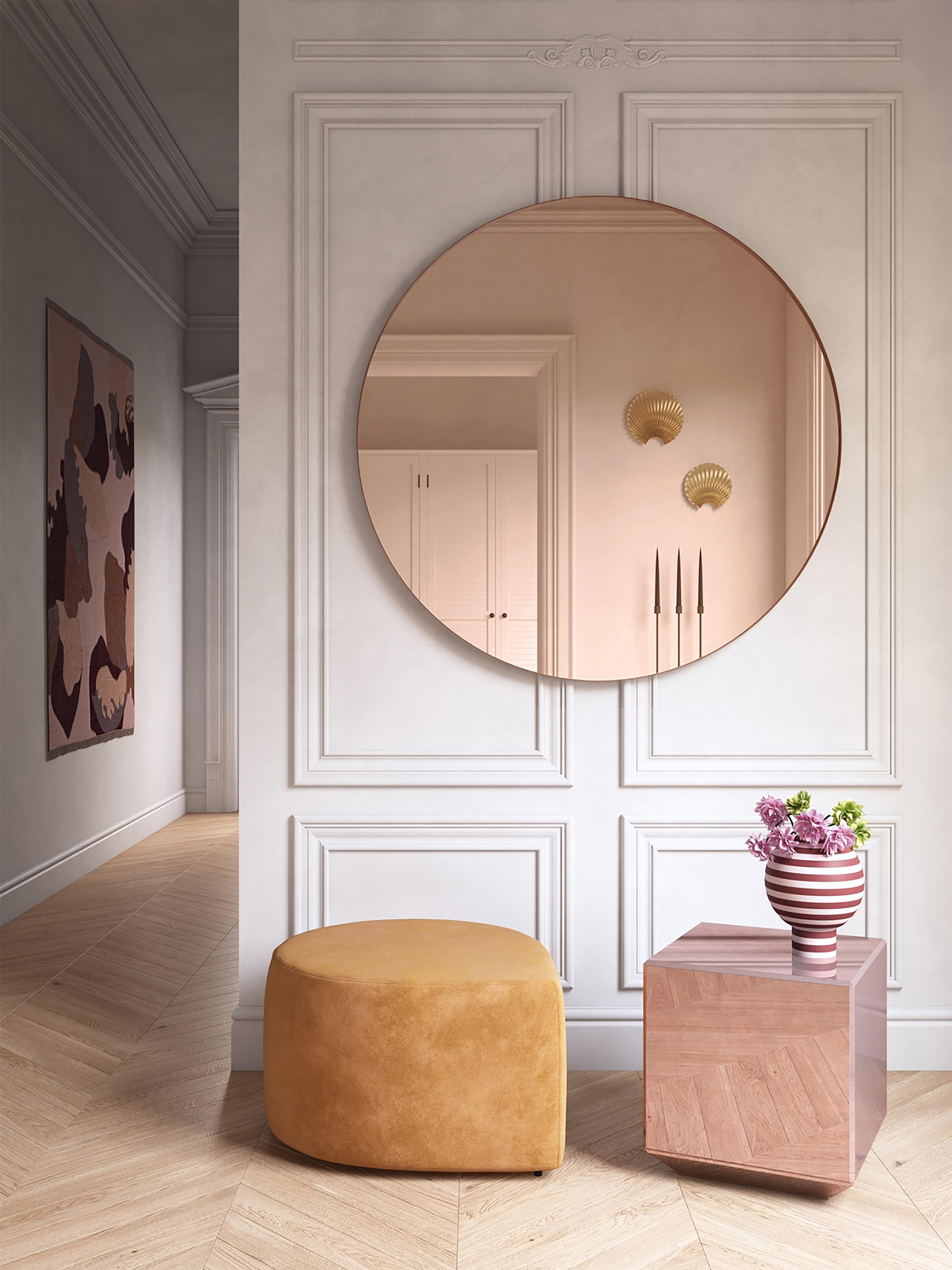 Pink Glass Mirror Table at 1stDibs