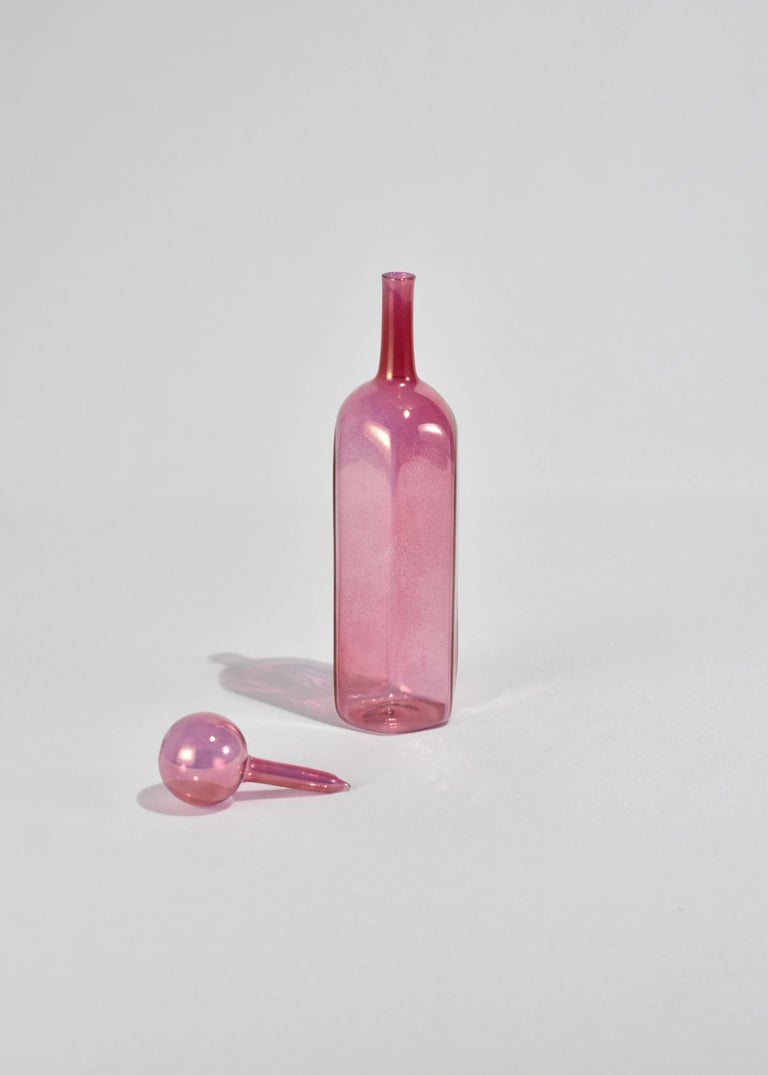 Pink Glass Perfume Bottle at 1stDibs