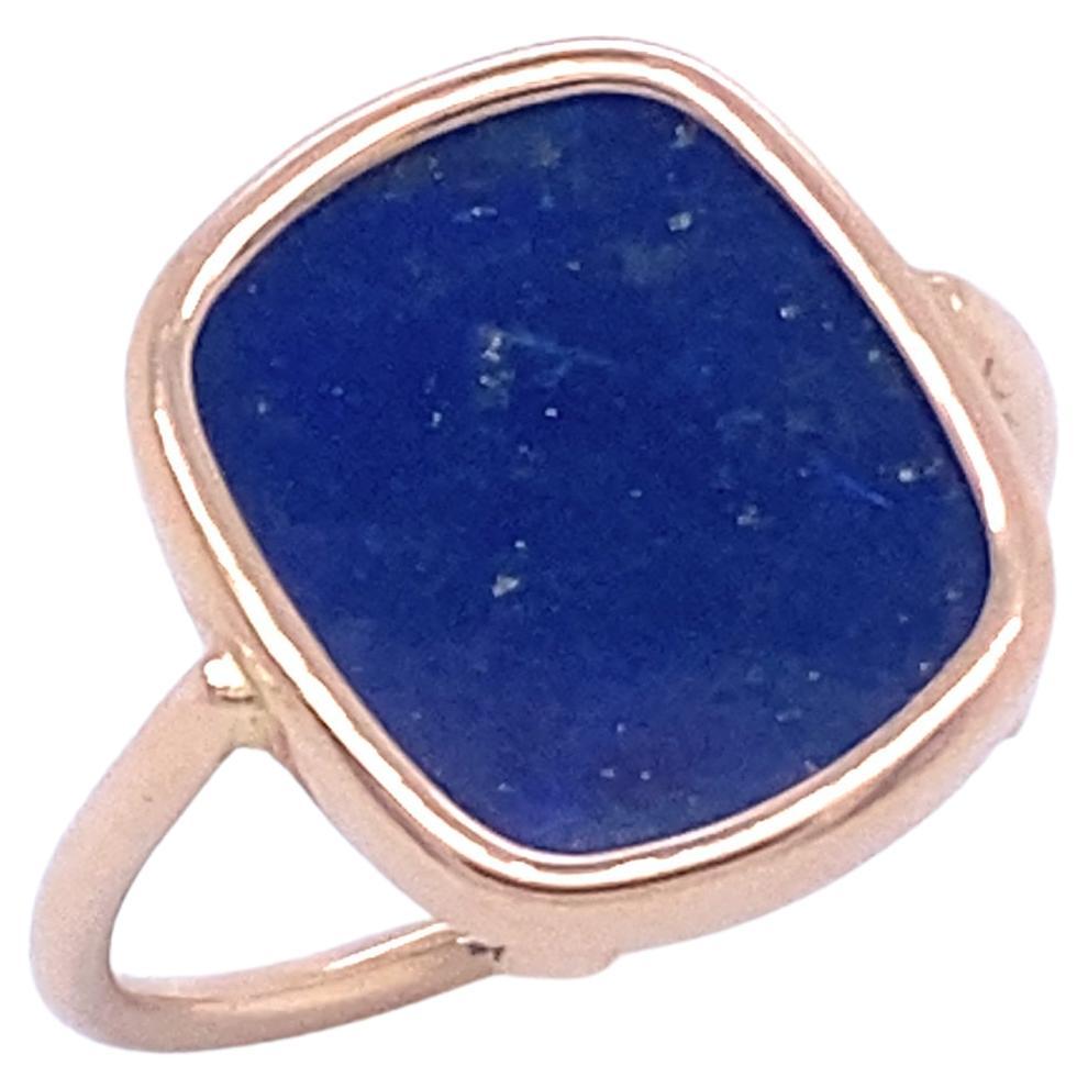 Pink Gold Ring with Lapis Lazuli at 1stDibs