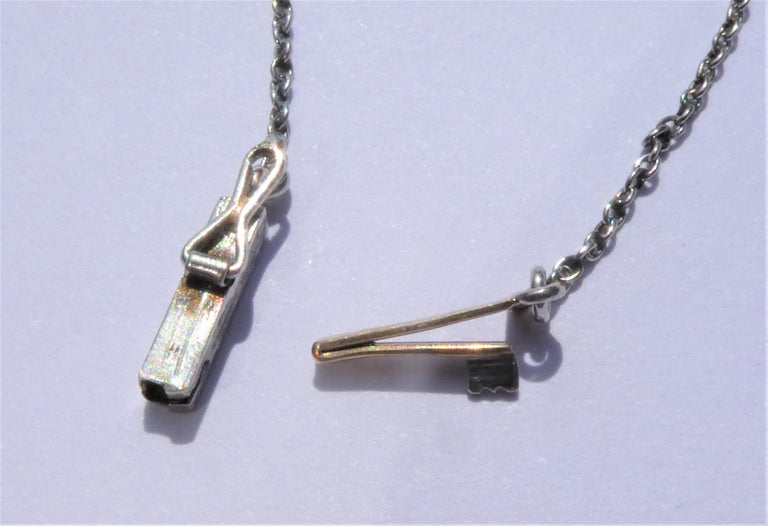 Pink Imperial Precious Topas Diamond Art Deco Platinum Necklace For ...