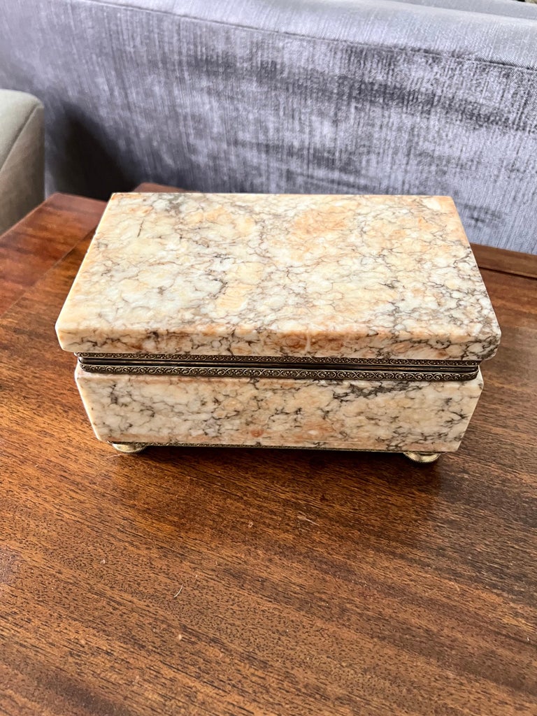 Pink Italian Alabaster Box at 1stDibs