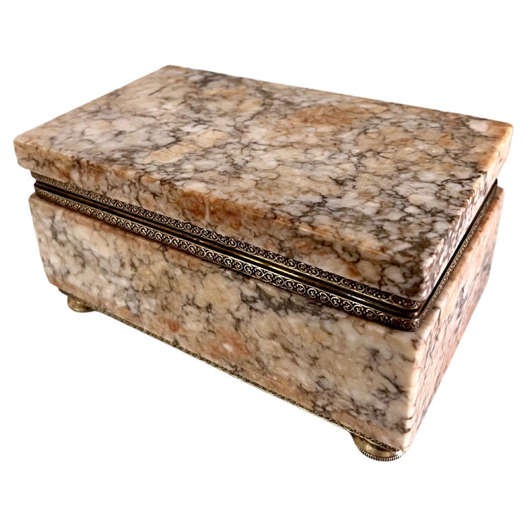 Pink Italian Alabaster Box at 1stDibs