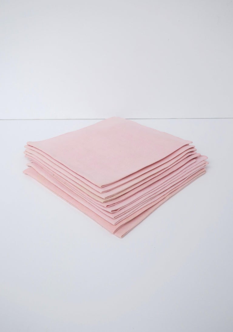 Pink Linen Dinner Napkins, Set of 10 For Sale at 1stDibs