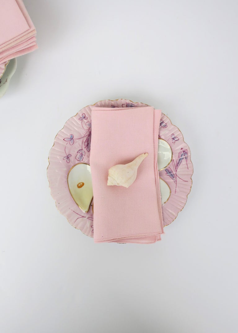 Pink Linen Dinner Napkins, Set of 10 For Sale at 1stDibs
