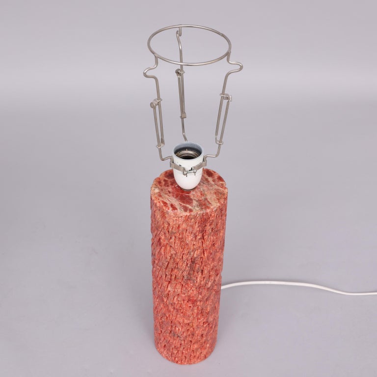 Pink Marble Table Lamp Texture Hand Sculpted Anonymous, Italy, 1950 For ...