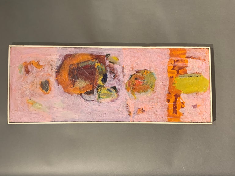 Pink Mid-Century Brutalist Original Abstract Painting by San Francisco ...