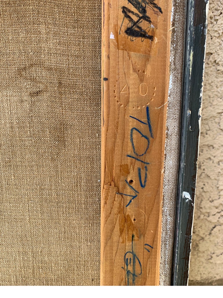 Pink Mid-Century Brutalist Original Abstract Painting by San Francisco ...