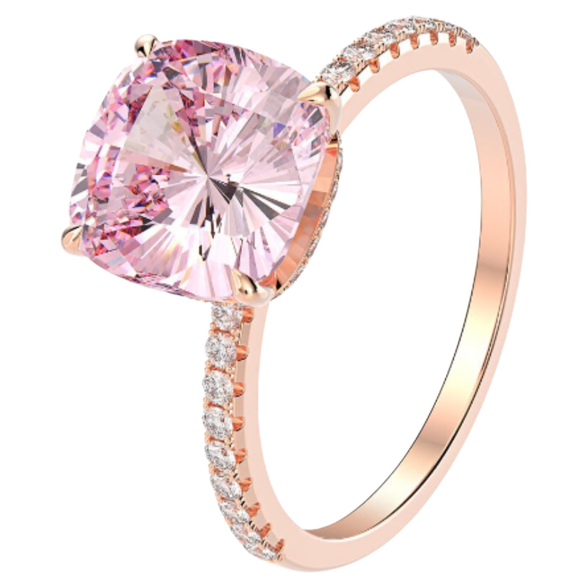 Pink Moissanite Ring - For Sale on 1stDibs