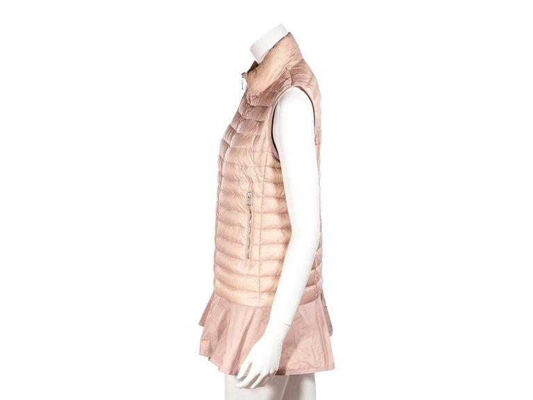 Moncler Pink Down Ruffled Vest at 1stDibs | pink moncler, moncler pink ...