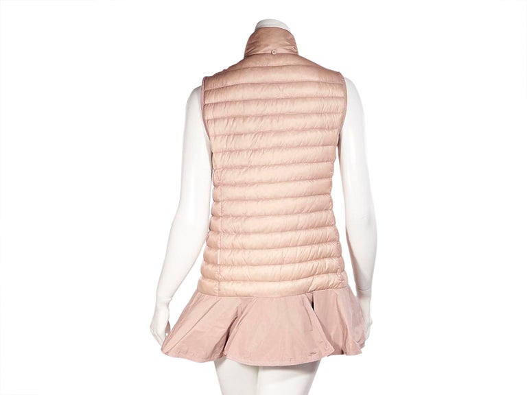 Moncler Pink Down Ruffled Vest at 1stDibs | pink moncler, moncler pink ...