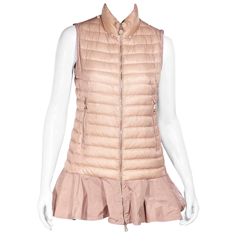 Moncler Pink Down Ruffled Vest At 1stdibs Pink Moncler Moncler Pink Vest Pink Moncler Jacket