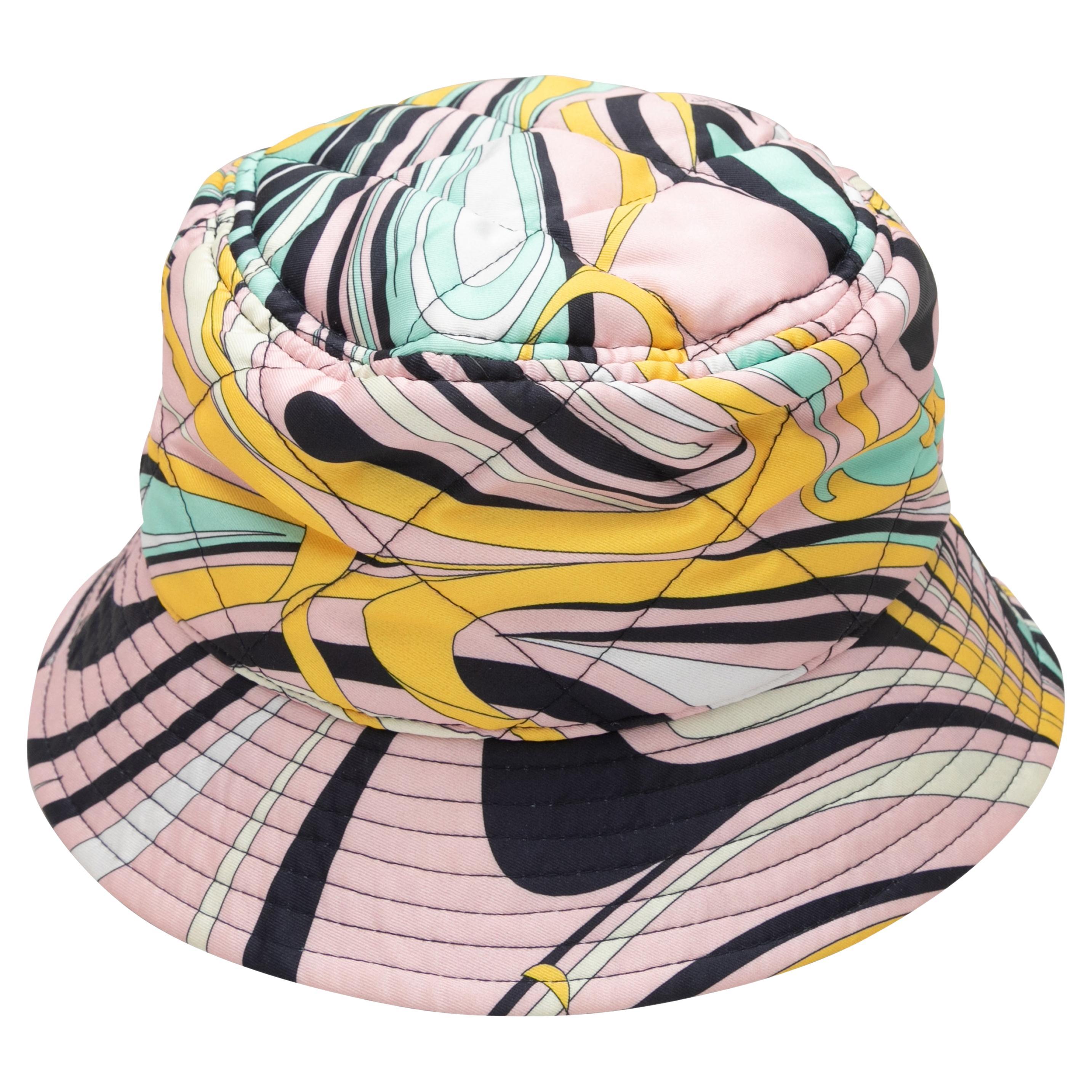 Pink and Multicolor Emilio Pucci Abstract Print Bucket Hat Size 1 For ...